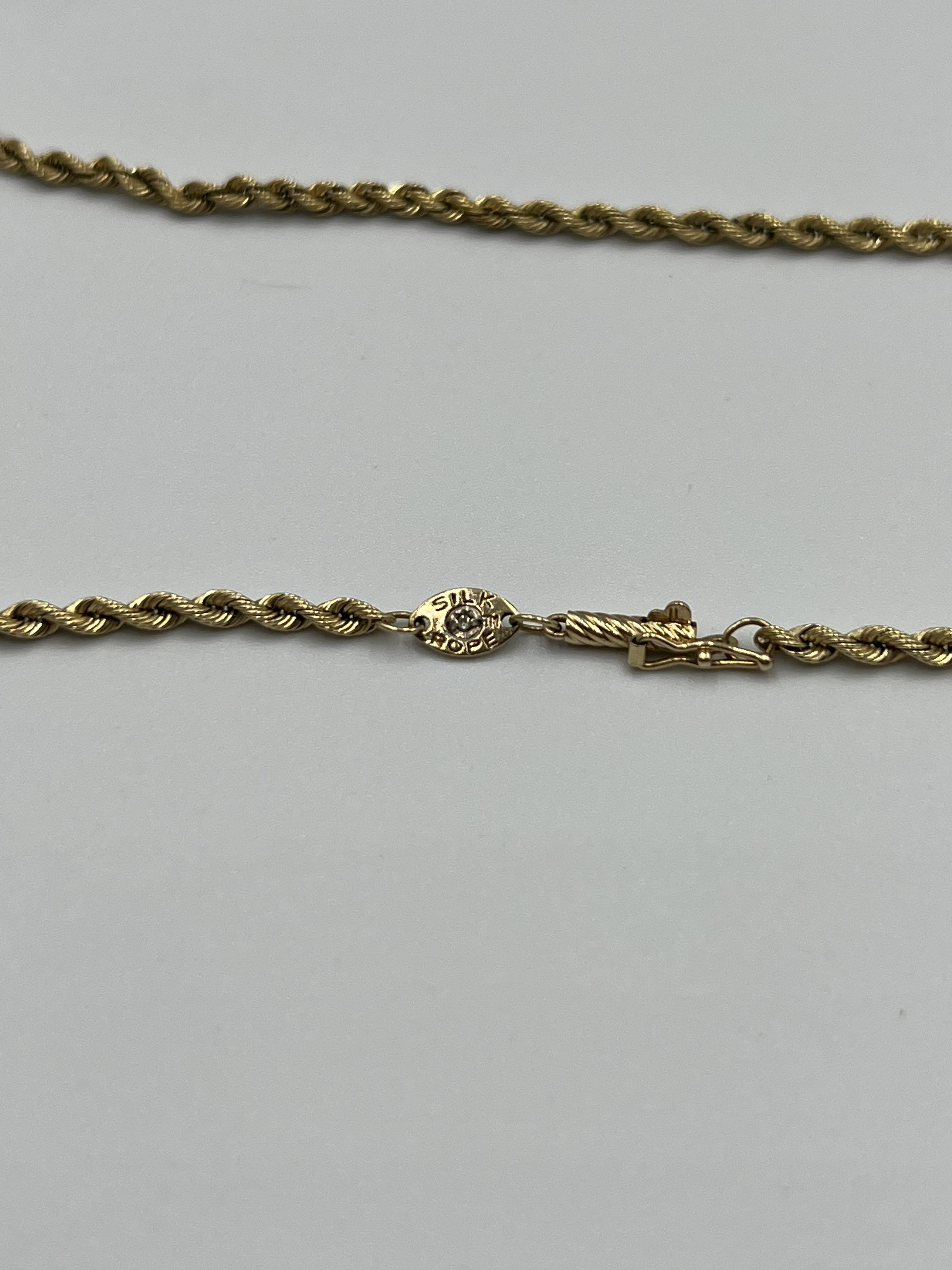 Vintage // 14 Kt. Gold // Silk Rope Chain // Patent 4651517 - Etsy