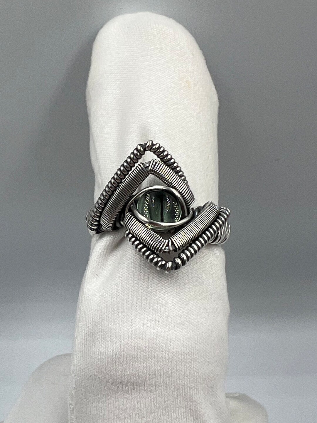 Wire Wrapped Aquamarine Sterling Silver Heady Ring - Etsy