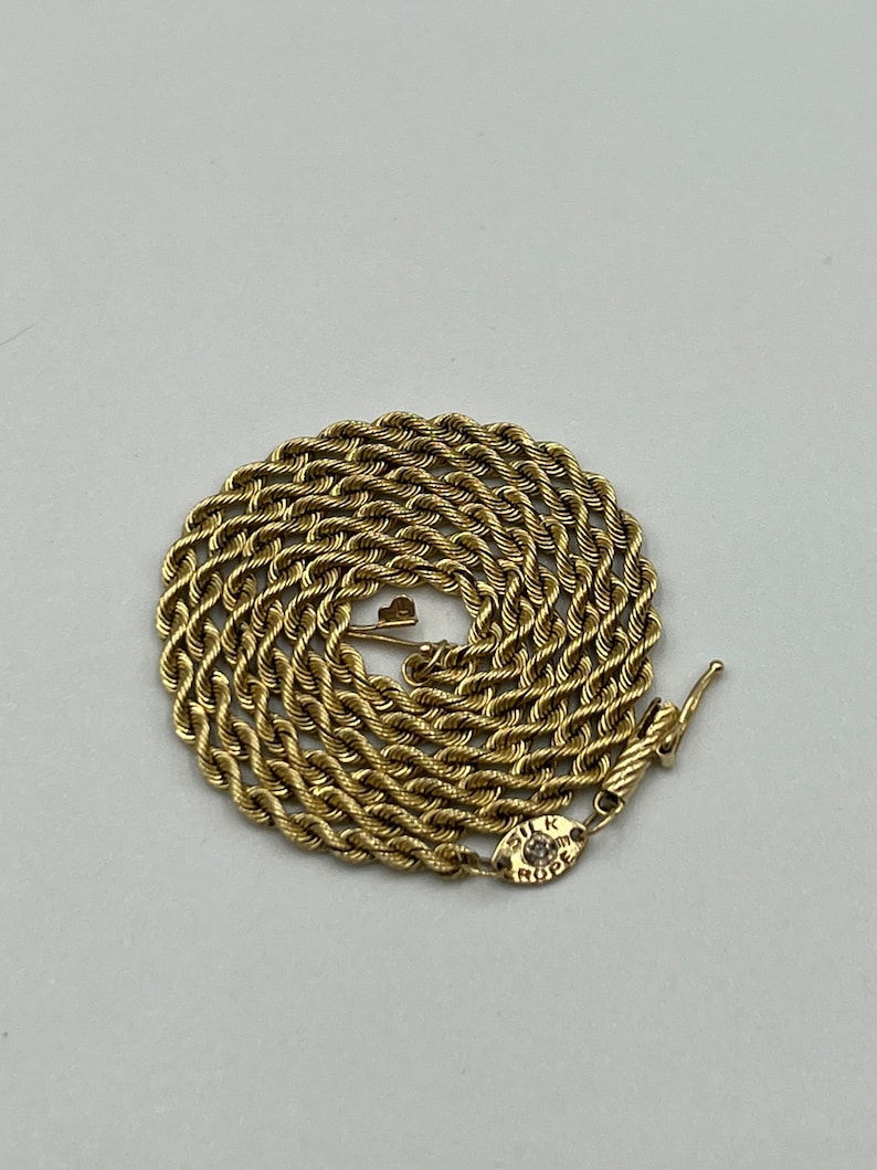 Vintage // 14 Kt. Gold // Silk Rope Chain // Patent 4651517 - Etsy