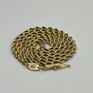 Vintage // 14 Kt. Gold // Silk Rope Chain // Patent 4651517 - Etsy