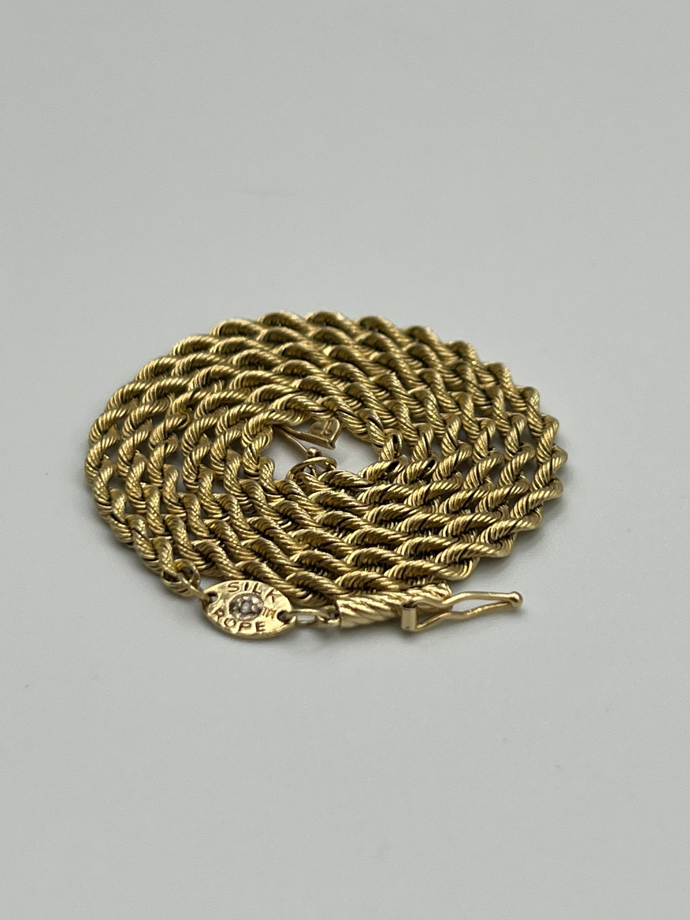 Vintage // 14 Kt. Gold // Silk Rope Chain // Patent 4651517 - Etsy