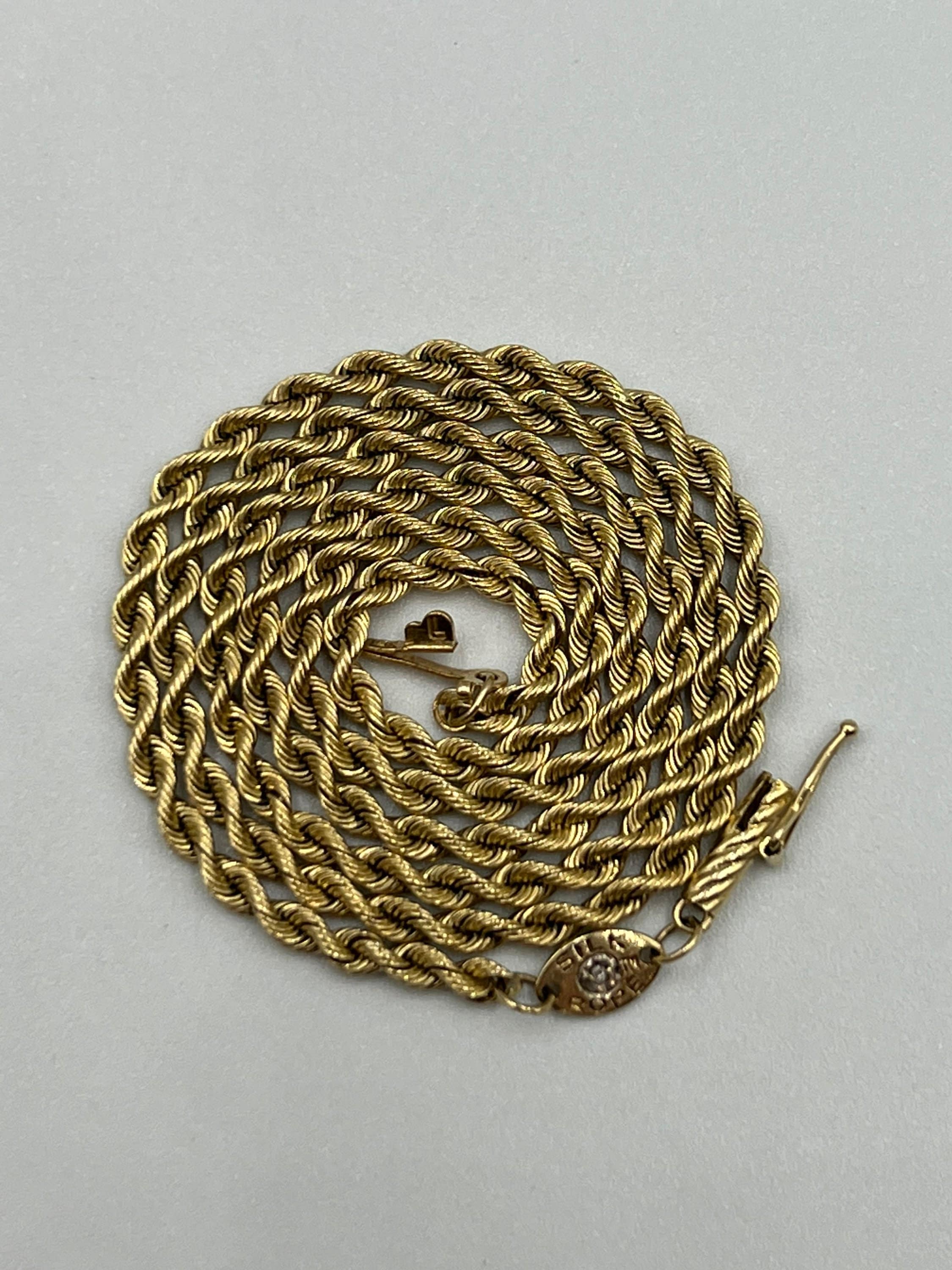 Vintage // 14 Kt. Gold // Silk Rope Chain // Patent 4651517 - Etsy