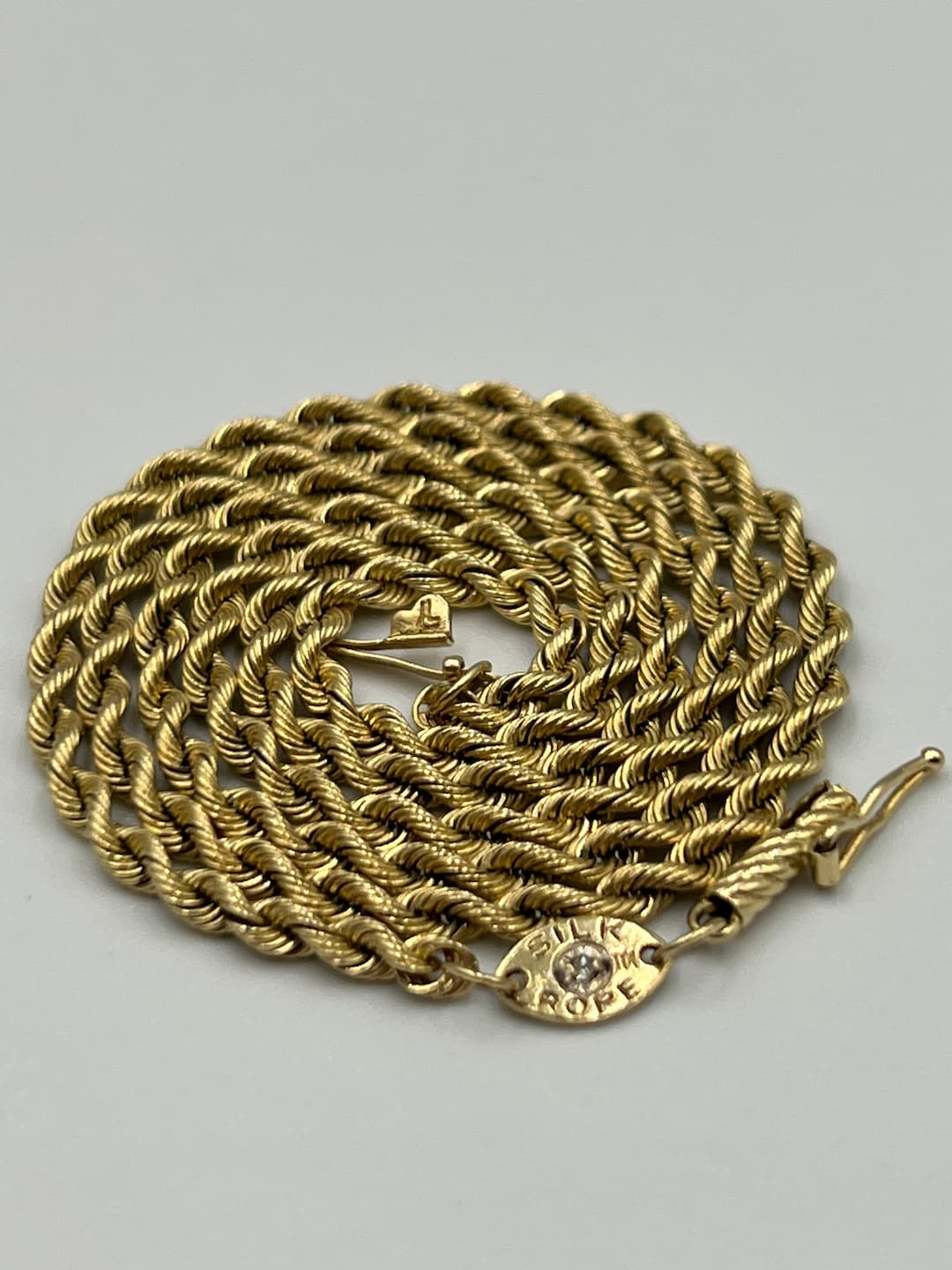 Vintage // 14 Kt. Gold // Silk Rope Chain // Patent 4651517 - Etsy