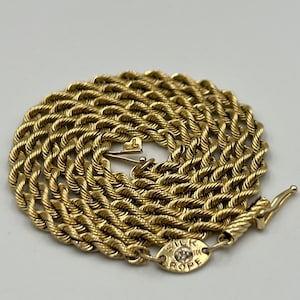 Vintage // 14 Kt. Gold // Silk Rope Chain // Patent 4651517 - Etsy