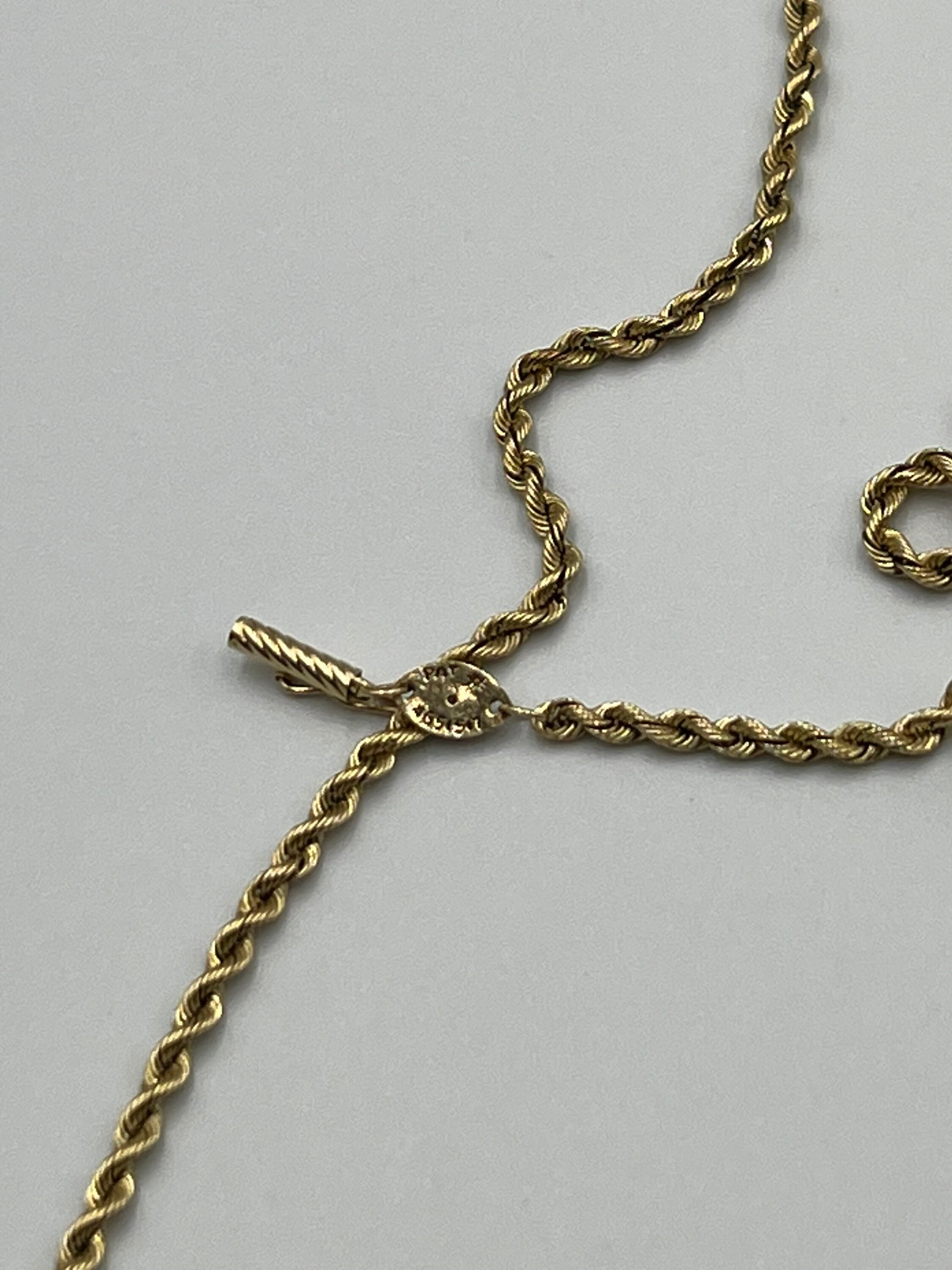 Vintage // 14 Kt. Gold // Silk Rope Chain // Patent 4651517 - Etsy