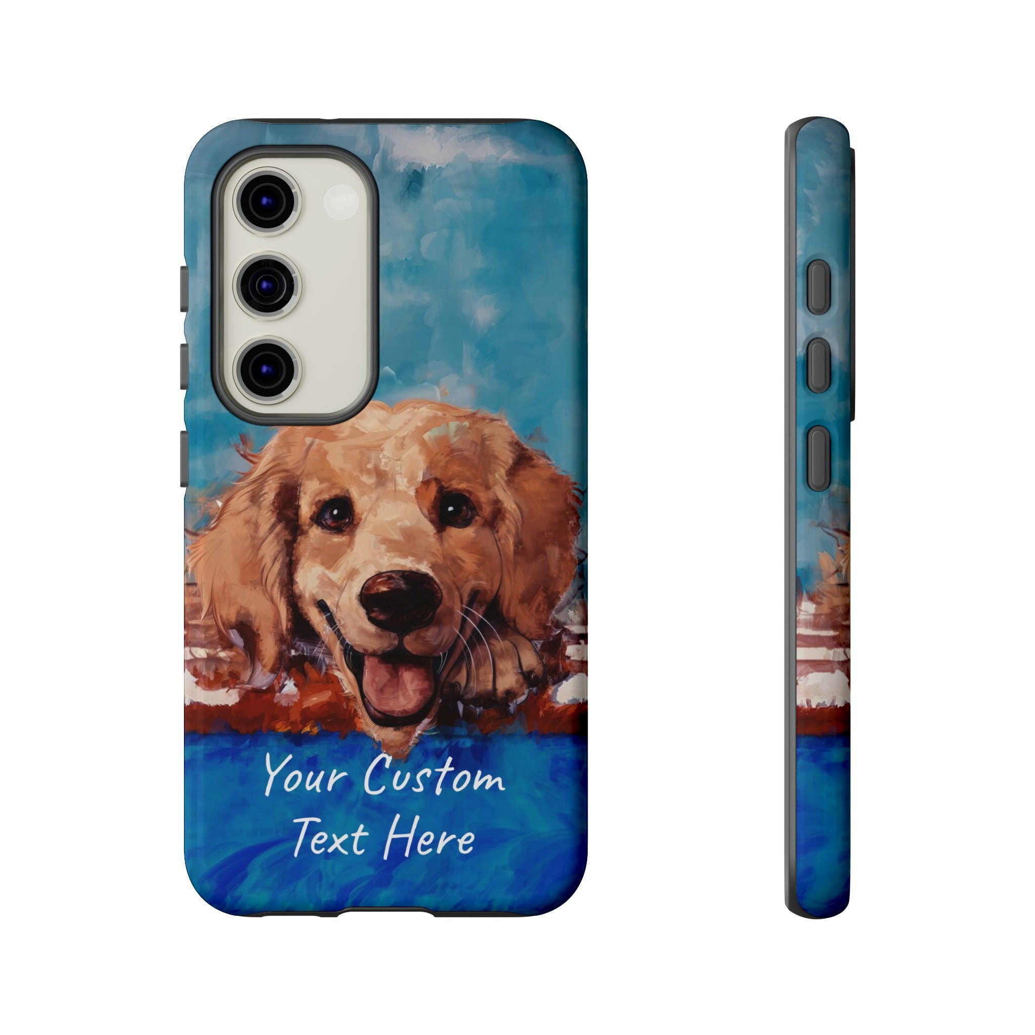 Personalize This Cute Samsung Phone Case Golden Retriever Dog Samsung ...