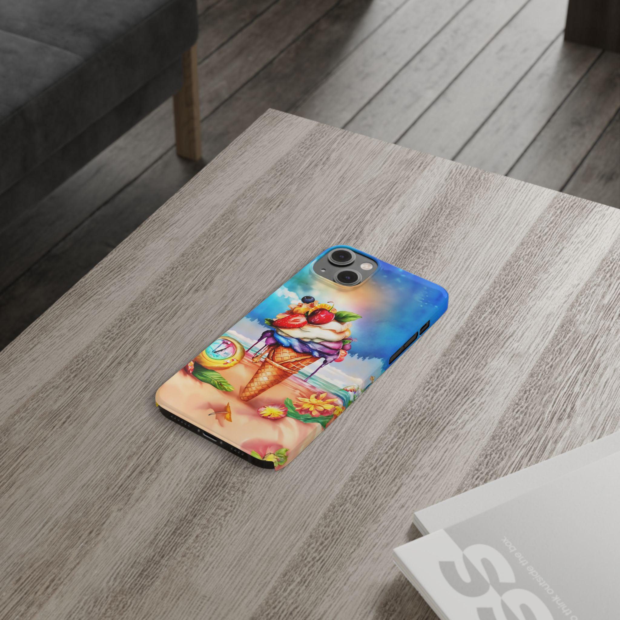 Summer Ice Cream Cone Slim Cute Phone Cases for iPhone iPhone 15 Case ...