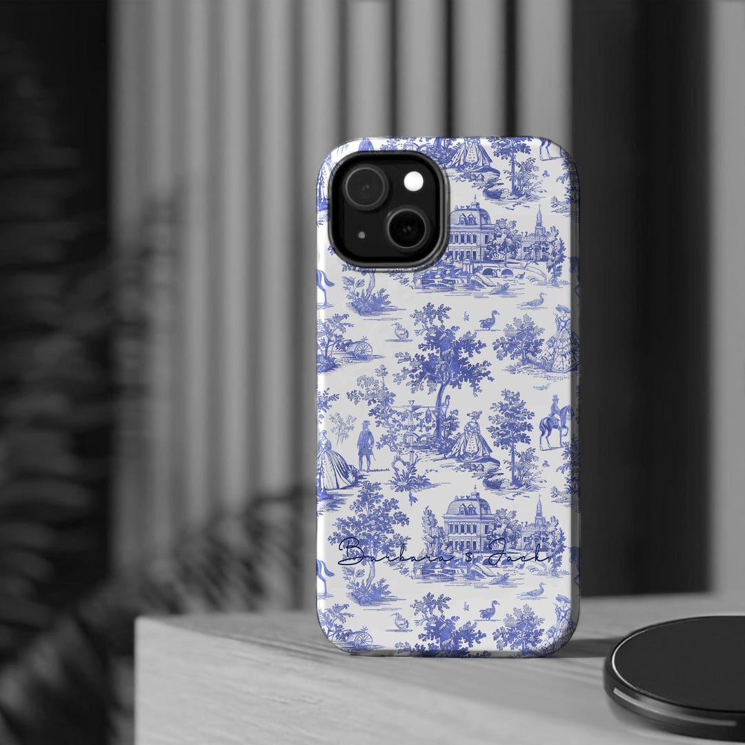 Magsafe French Toile Personalized Initial Custom Gift Cute Phone Cases ...