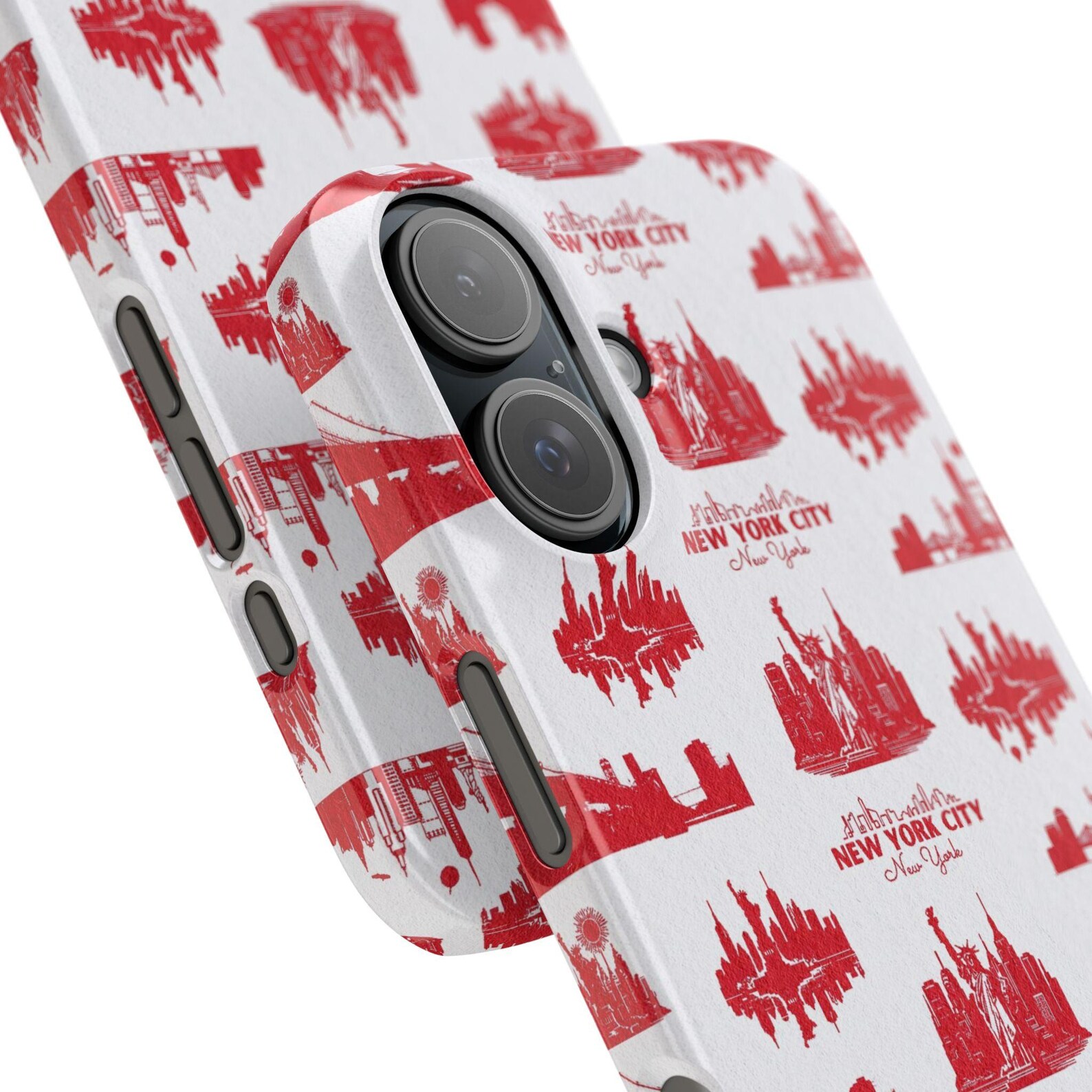 Slim New York Skyline Red Collage Coquette Gift for Her Cute Phone ...