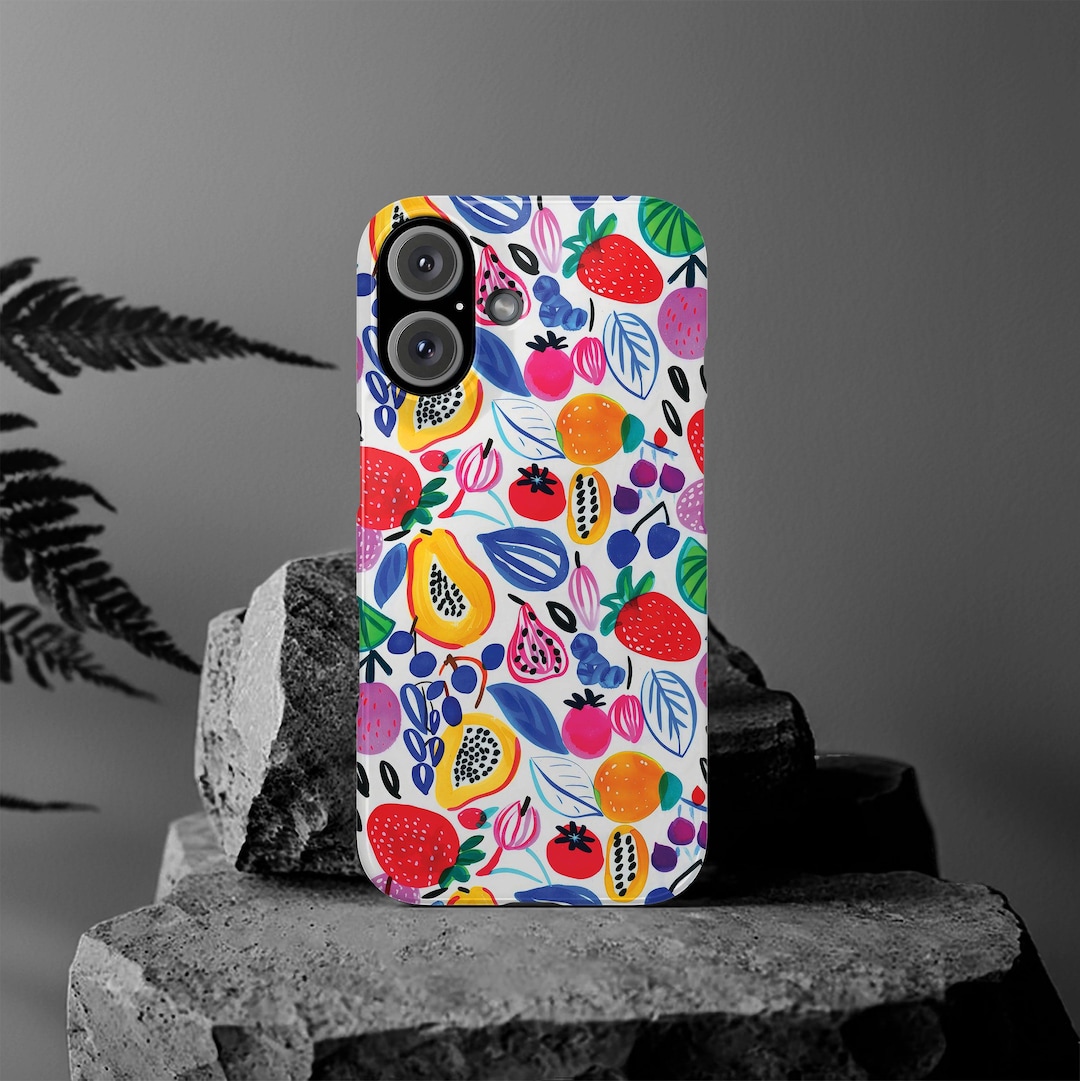 Slim Summer Fruit Cute Phone Cases for iPhone 16 Case | iPhone 15 Case ...