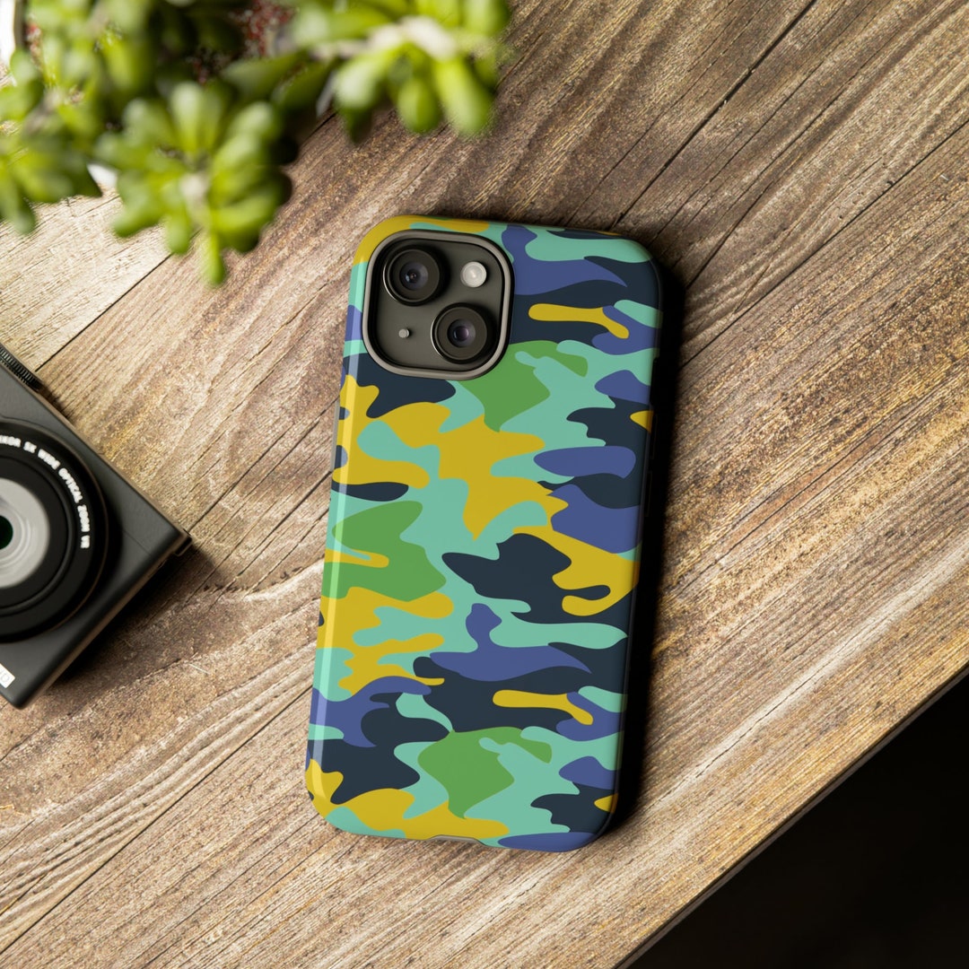 Camouflage iPhone Case: Dual Layer Protective Phone Cover - Etsy