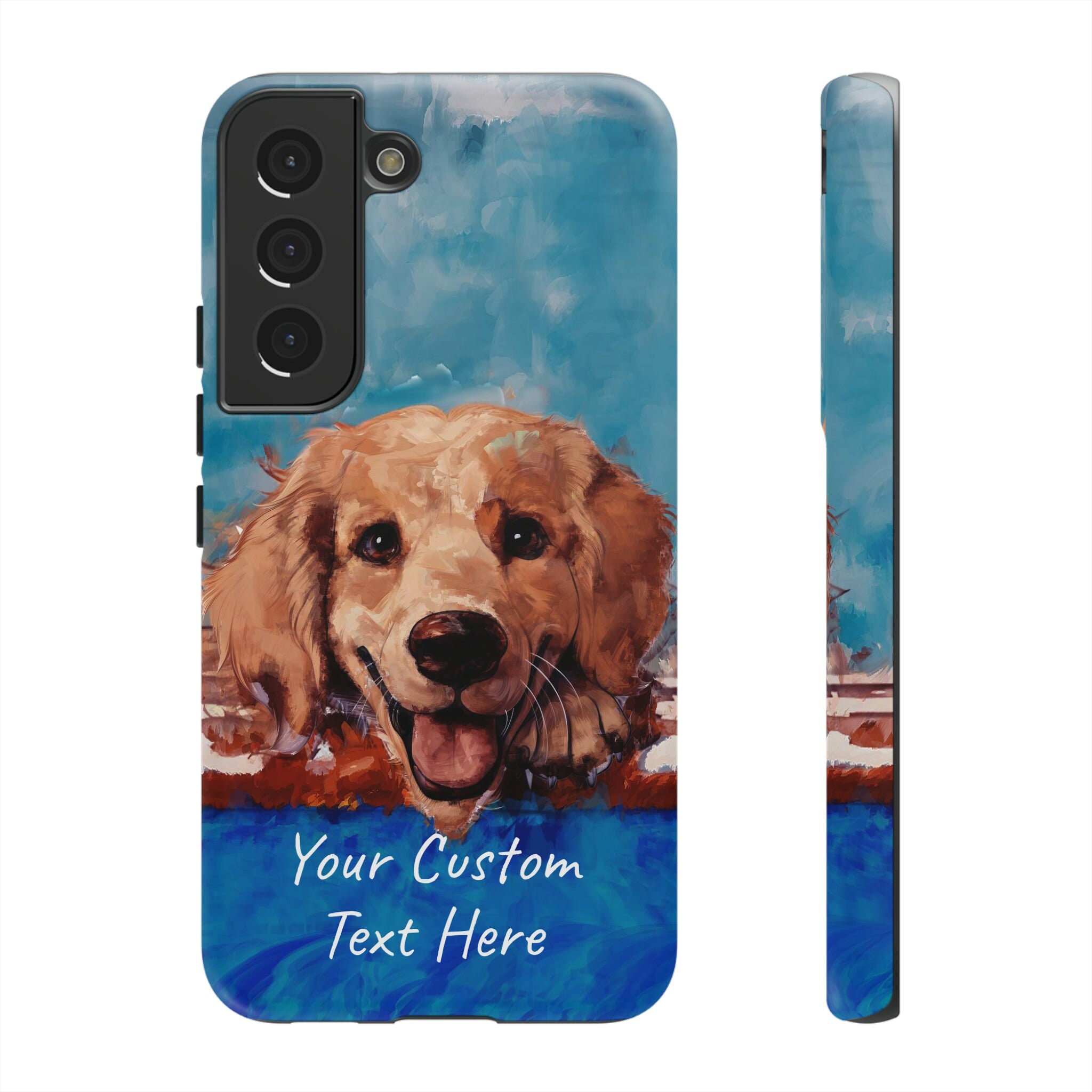 Personalize This Cute Samsung Phone Case Golden Retriever Dog Samsung ...