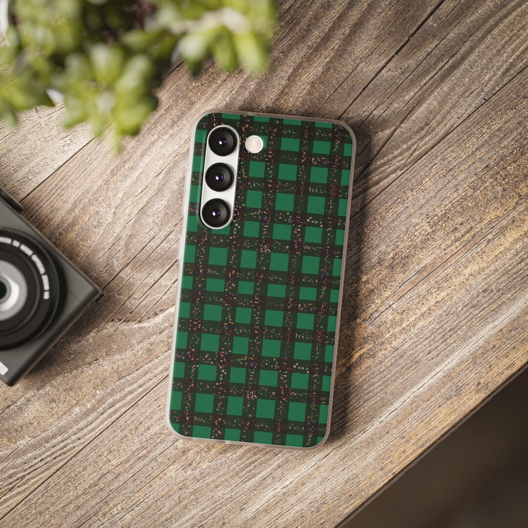 Cute Flexi Samsung Phone Cases Green Plaid Galaxy S23 Phone - Etsy