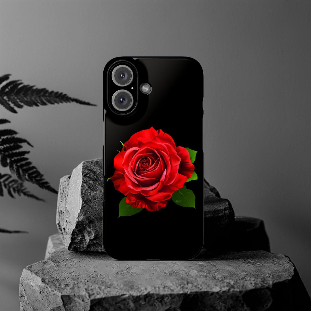 Slim Red Rose Flowers Gift for Her Cute Phone Cases for iPhone 16 Pro ...