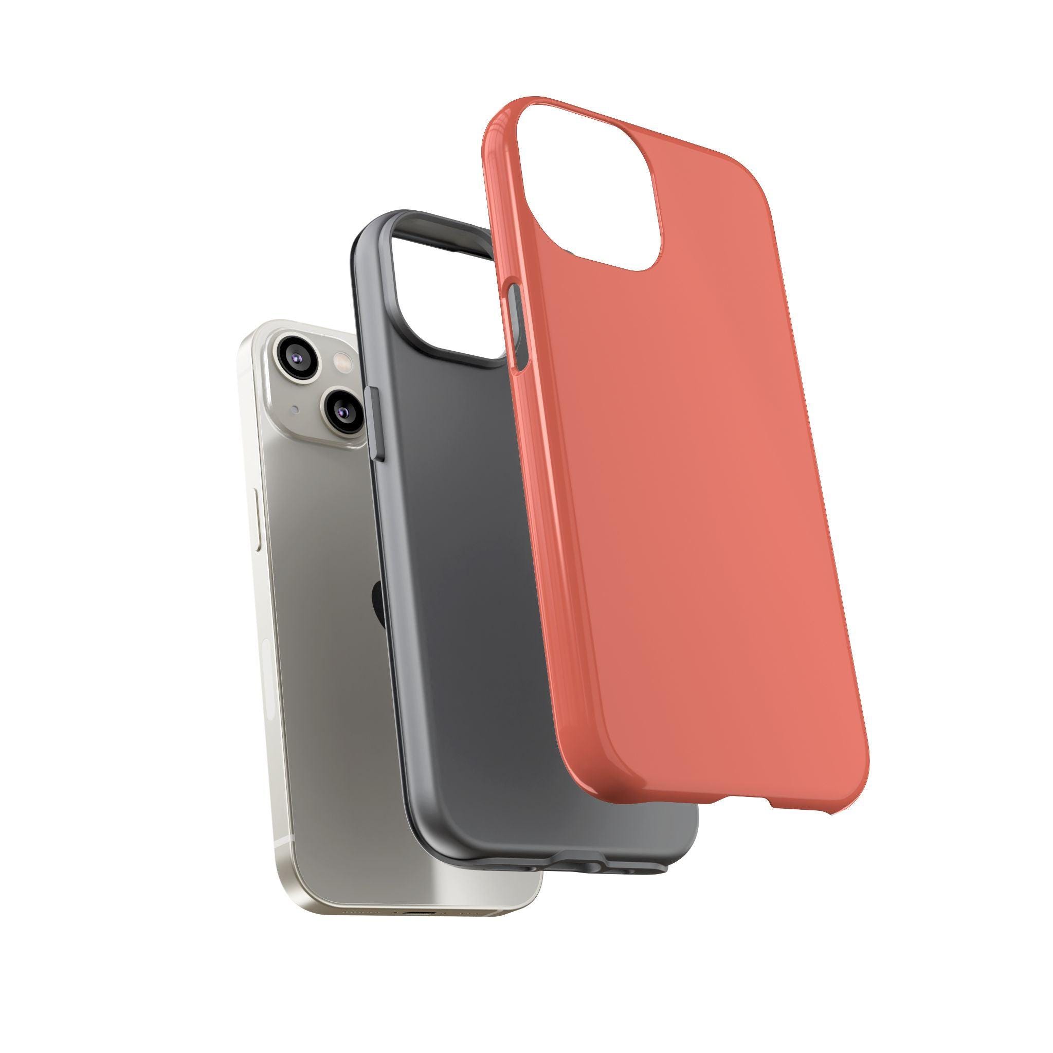 Premium Tough Coral Pink Orange Gift for Her Cute Phone Cases for ...