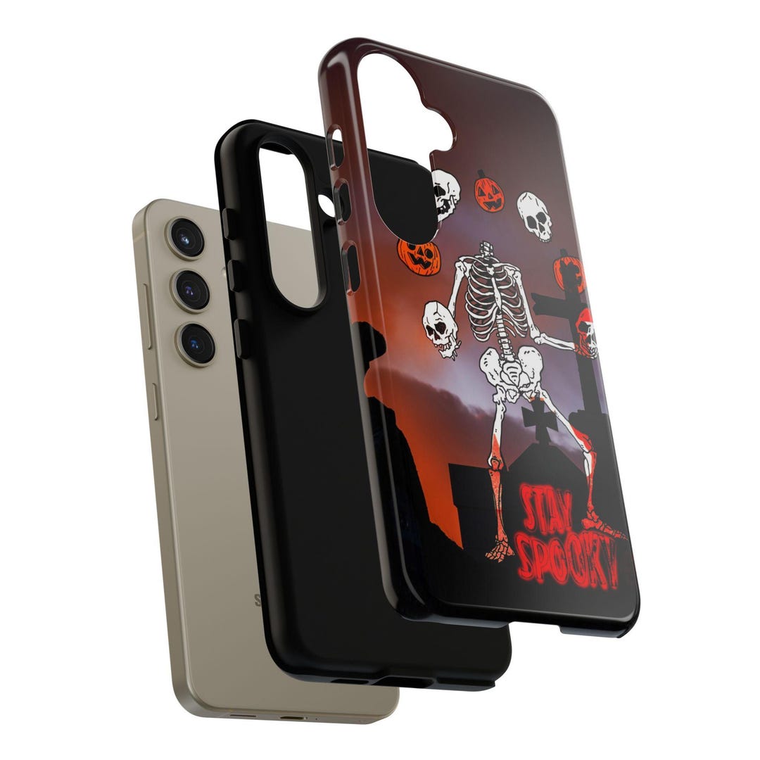 Halloween Skeleton Phone Case: Impact Resistant Dual Layer - Etsy