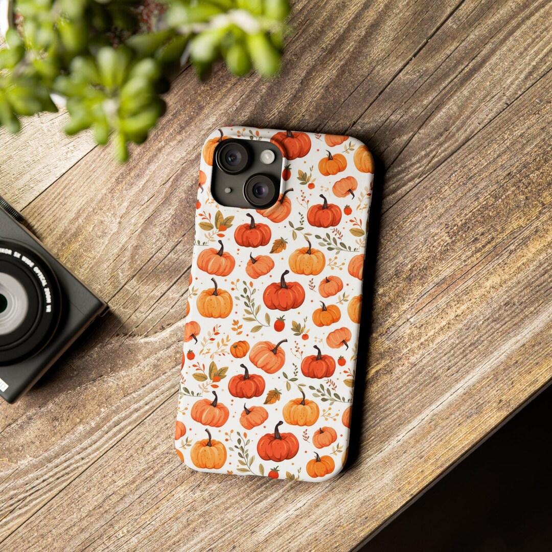Slim Fall Autumn Pumpkins Gift for Her Cute Phone Cases for iPhone 16 ...