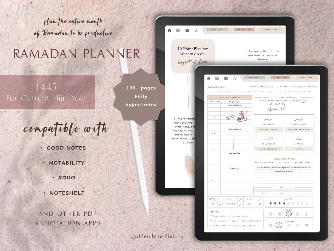 2024 Ramadan Digital Journal - Ramadan Goodnotes Planner - Islamic ...