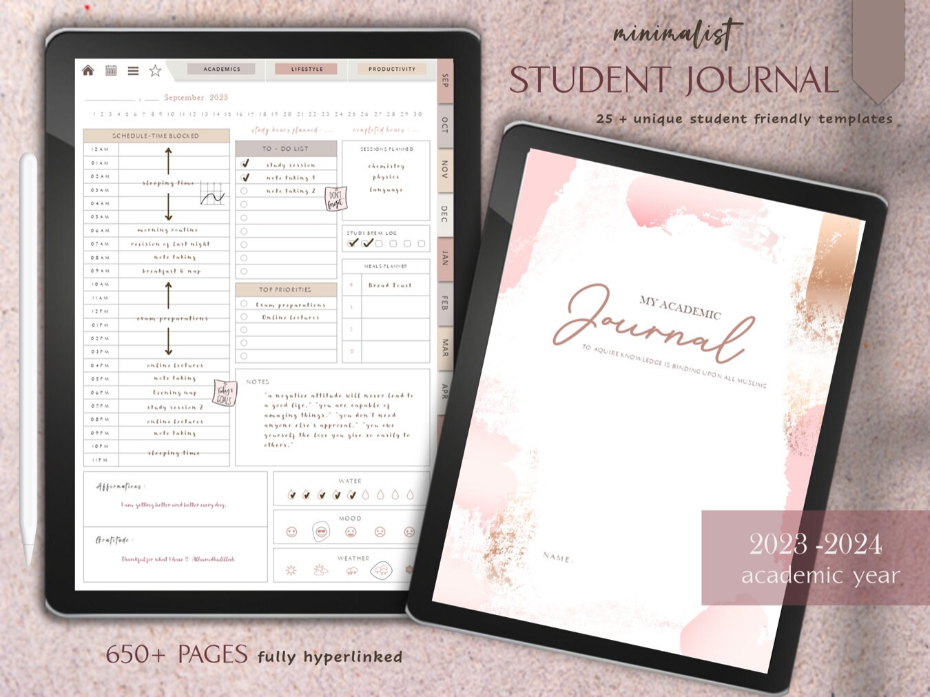 Islamic Student Academic Study Journal Planner Digital Download ...