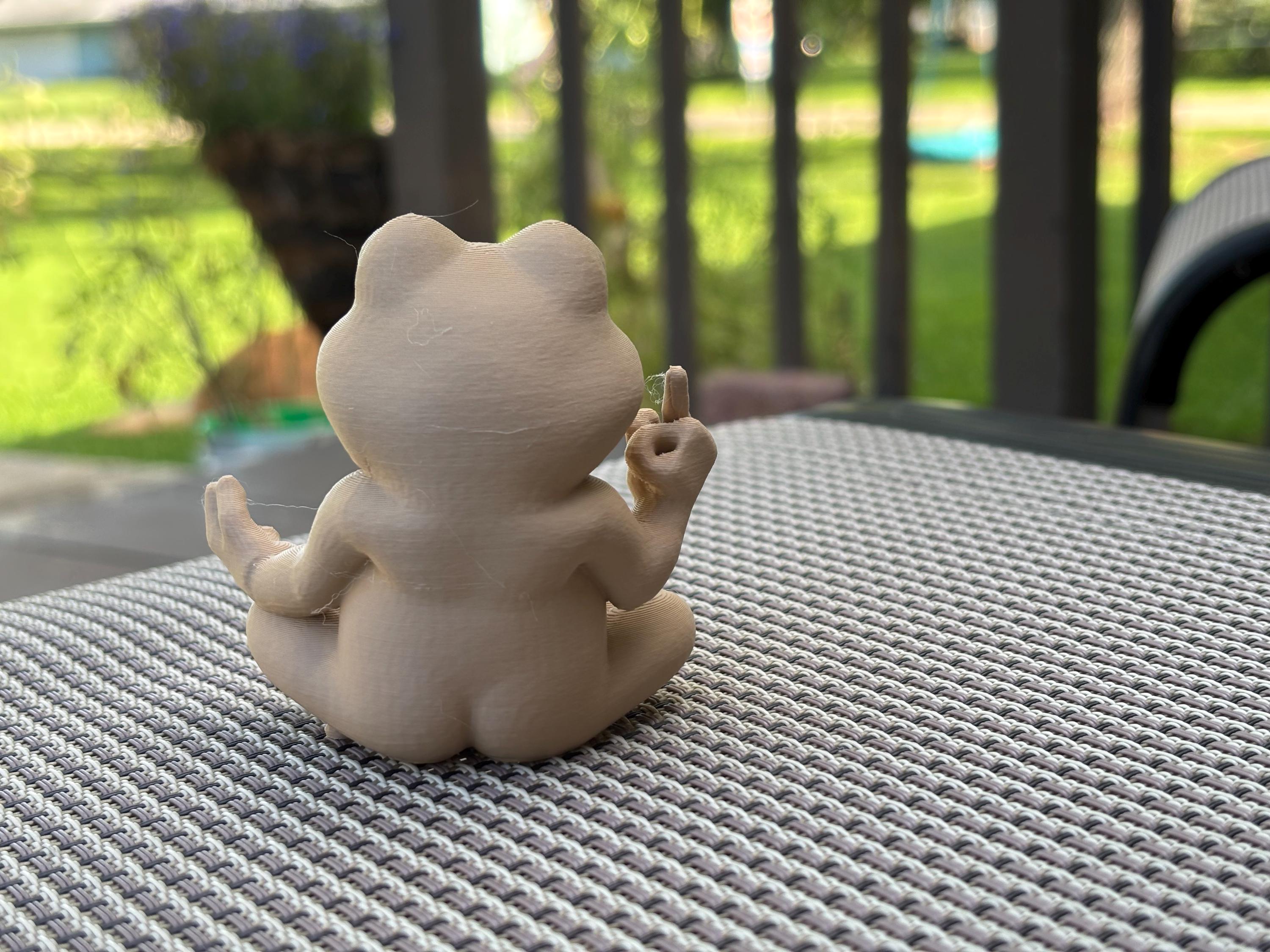 Frog Sculpture. Middle Finger and Peace. - Etsy