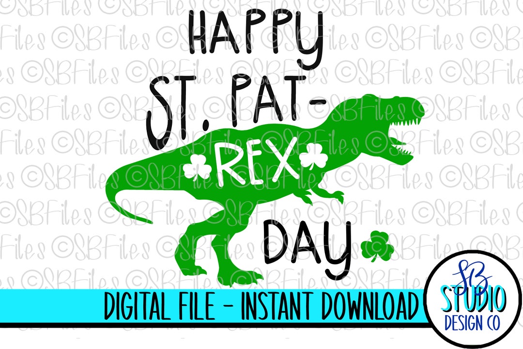St Patricks Day Svg, Dinosaur Svg Cut Files, St Patricks Day Png, St ...