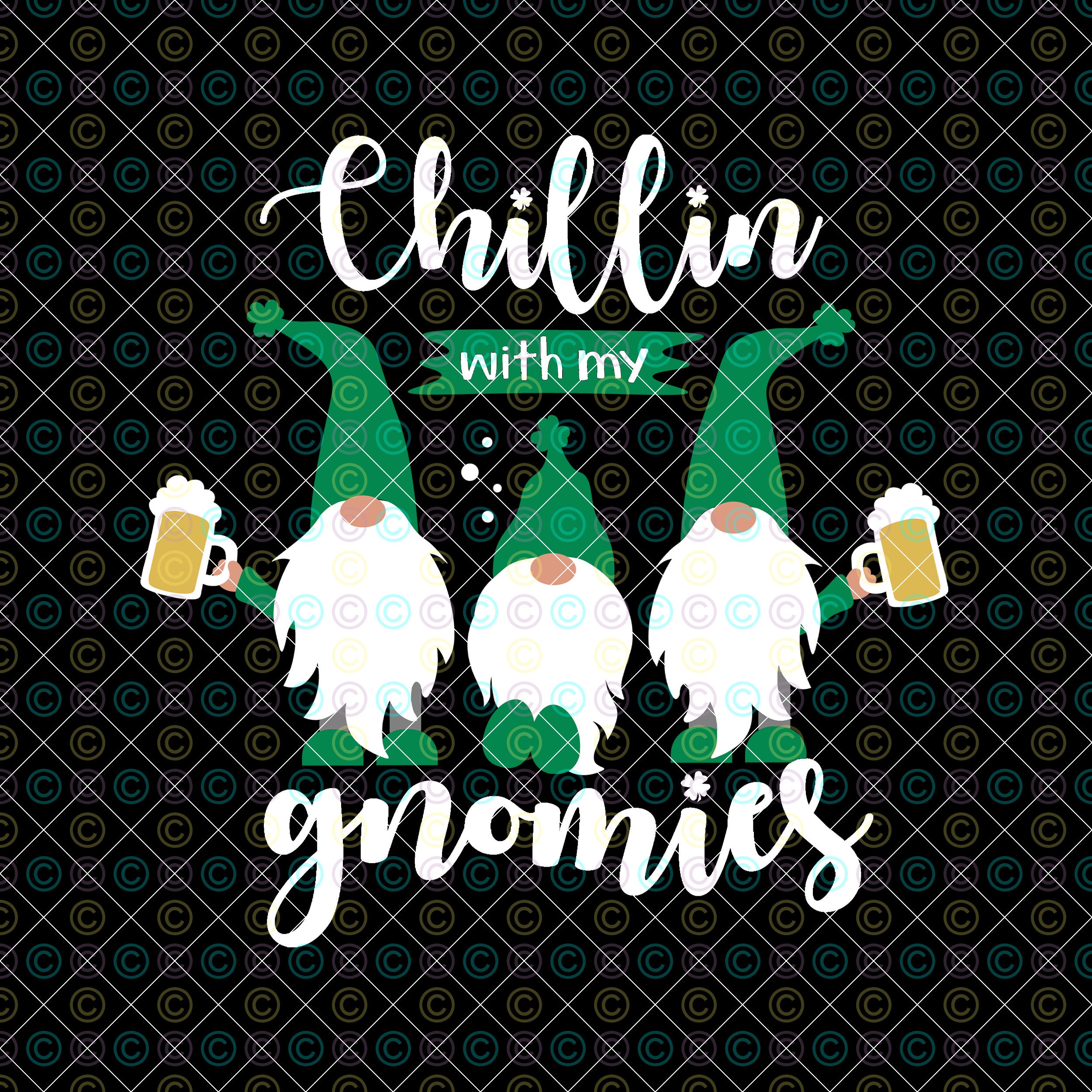 Chillin With My Gnomies PNG Cricut Print and Cut Digital | Etsy