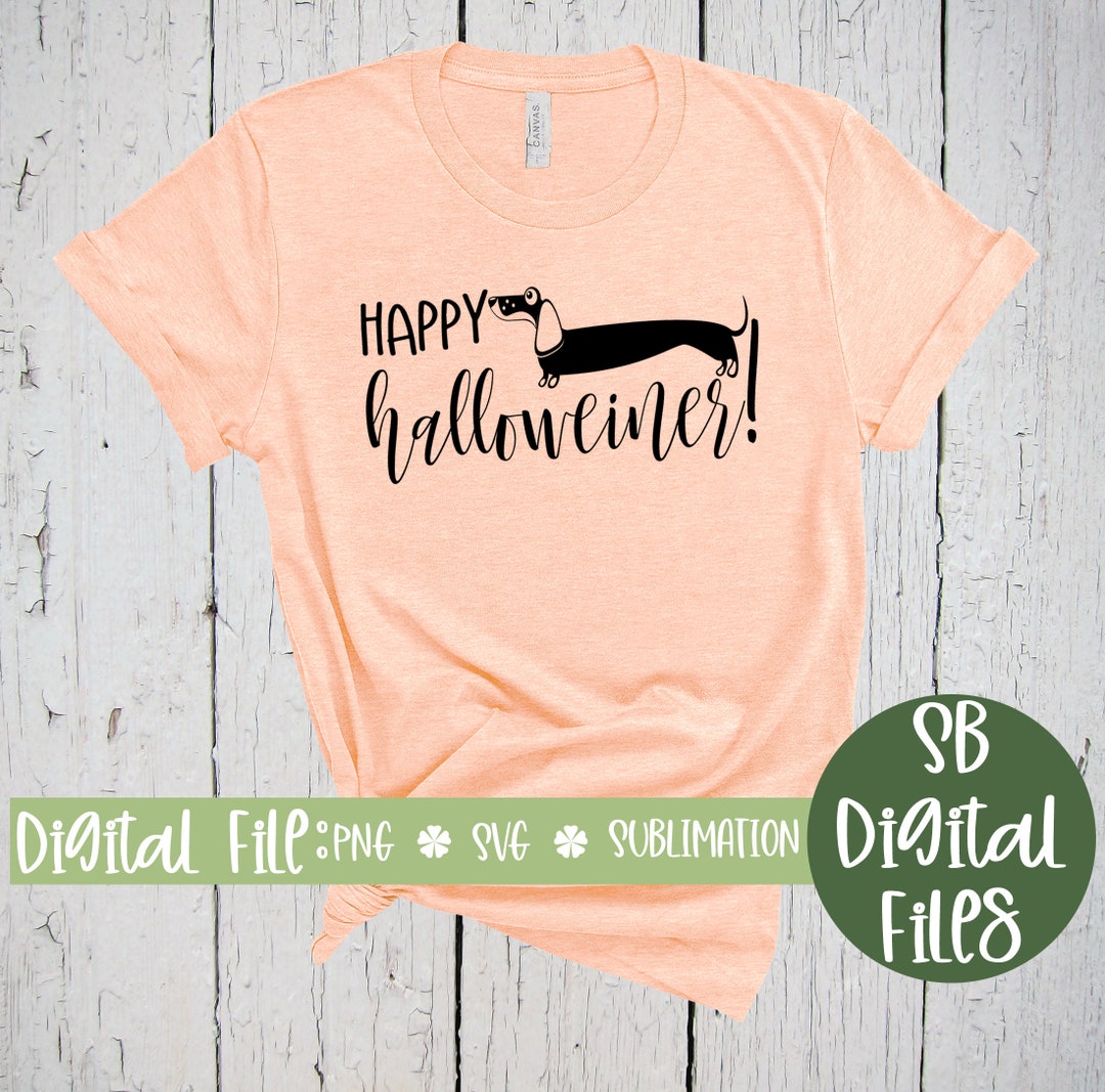 Happy Halloweiner Svg, Halloween Svg, Dachshund Png, Sublimation Png ...