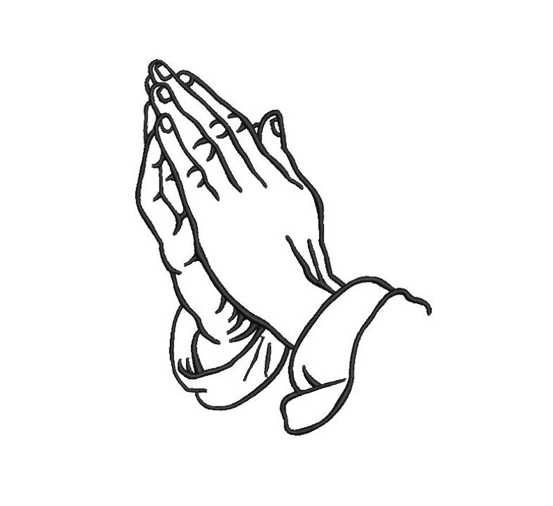 Embroidery File Praying Hands Embroidery Machine Design Prayer - Etsy