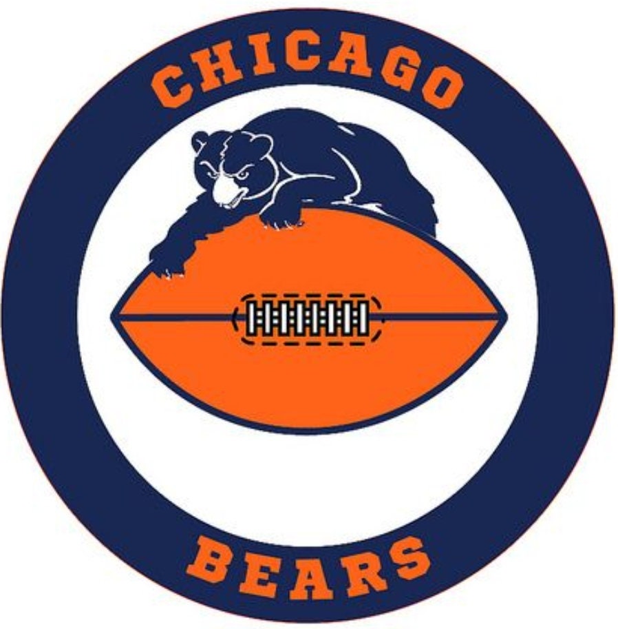 Chicago Bear Circle Logo CUSTOMIZABLE Chicago Bears Logo - Etsy