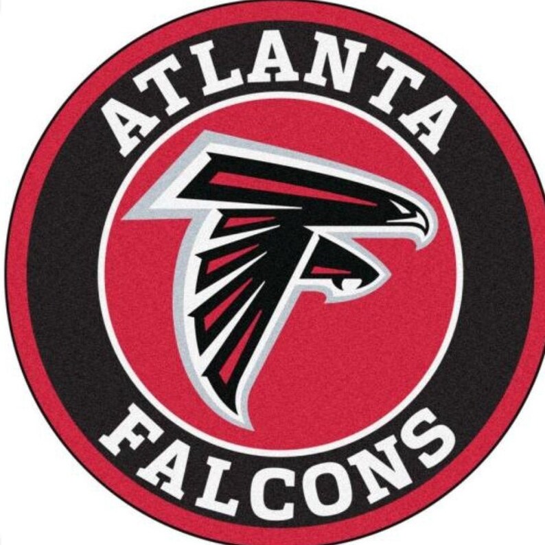 Atlanta Falcons Circle Logo CUSTOMIZABLE Atlanta Falcons - Etsy