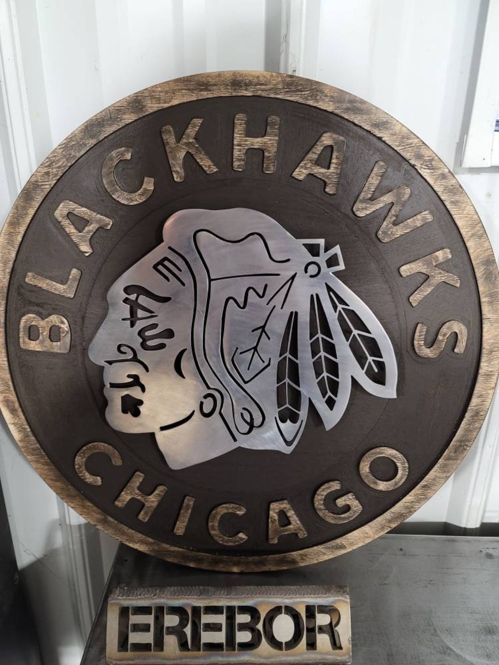 Chicago Blackhawks Wall Art Blackhawks Logo Blackhawks Bar - Etsy