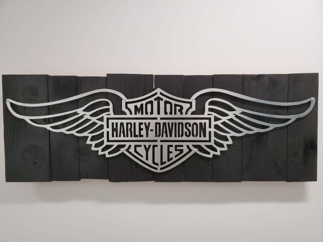 Harley Davidson Wall Decor Customizable Harley Bar Decor Etsy