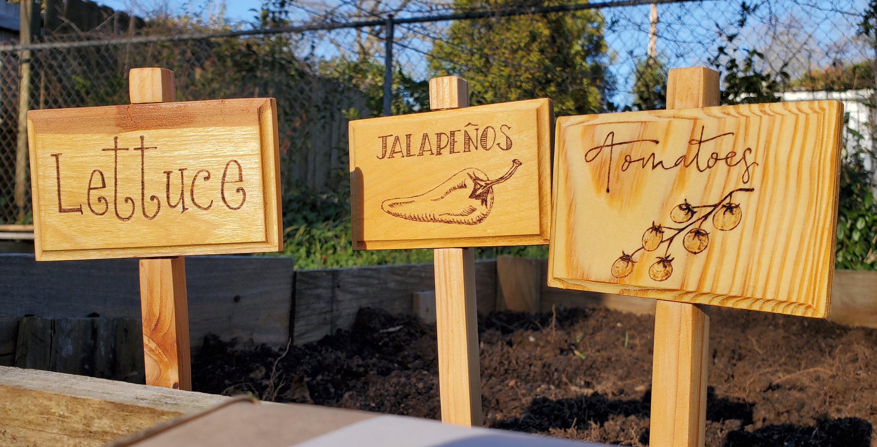 SET DE 6 letreros de jardín personalizados hechos a mano para | Etsy