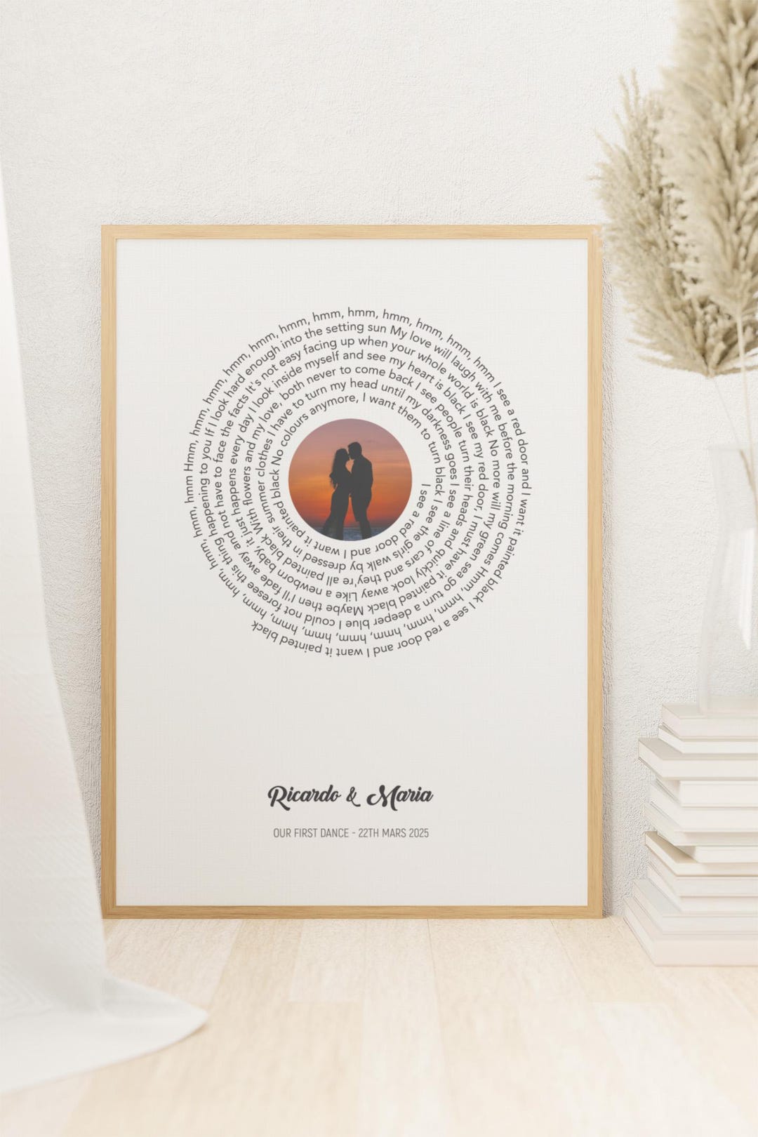 Personalized Song Lyrics & Photo Poster – Custom Music Wall Art ...