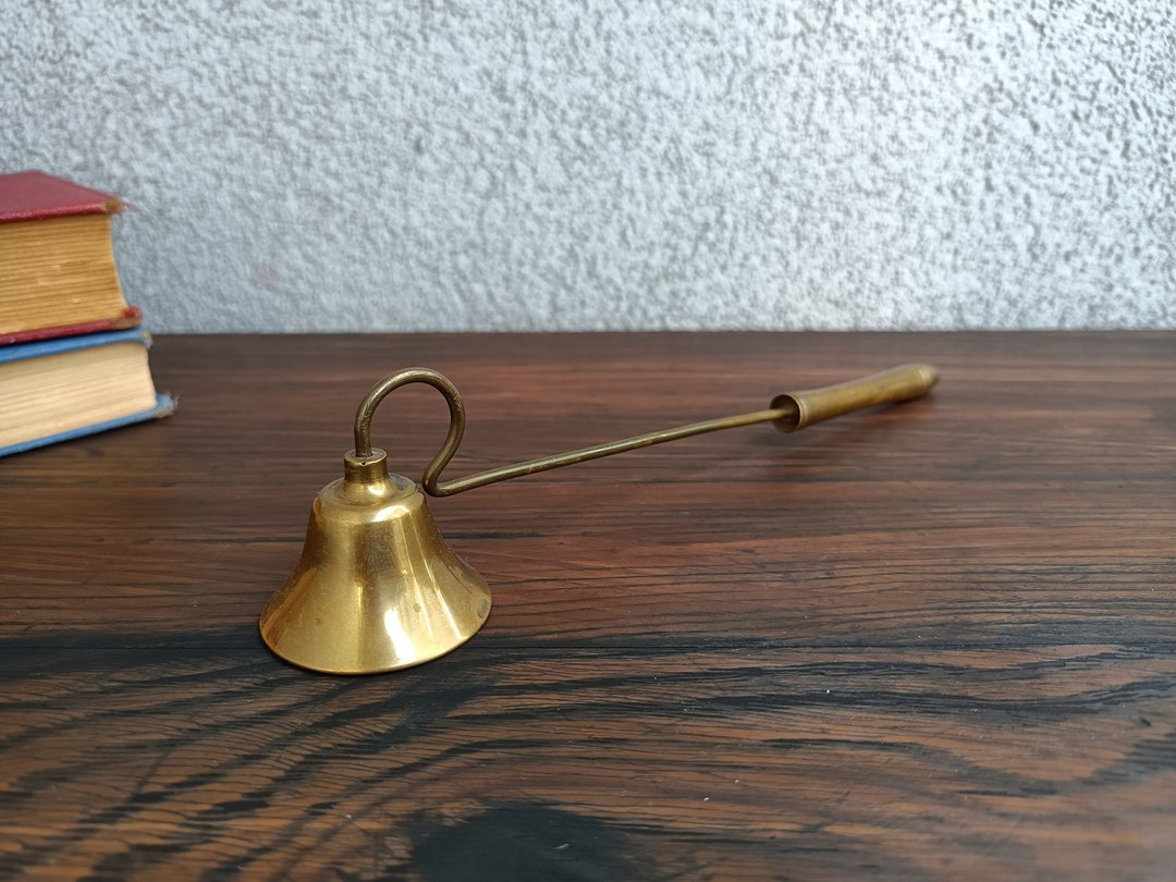 Vintage Brass Candle Snuffer, Antique Candle Flame Extinguisher, Candle ...