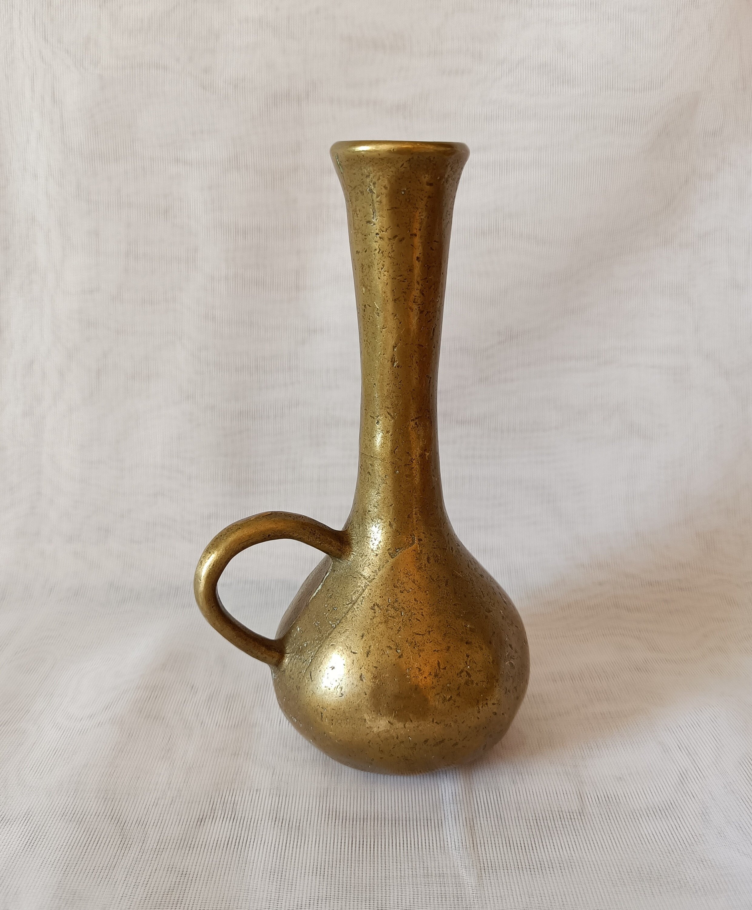 Vintage Brass Brutalist Jug, Antique Minimalist Vase, Mid-centry Decor ...