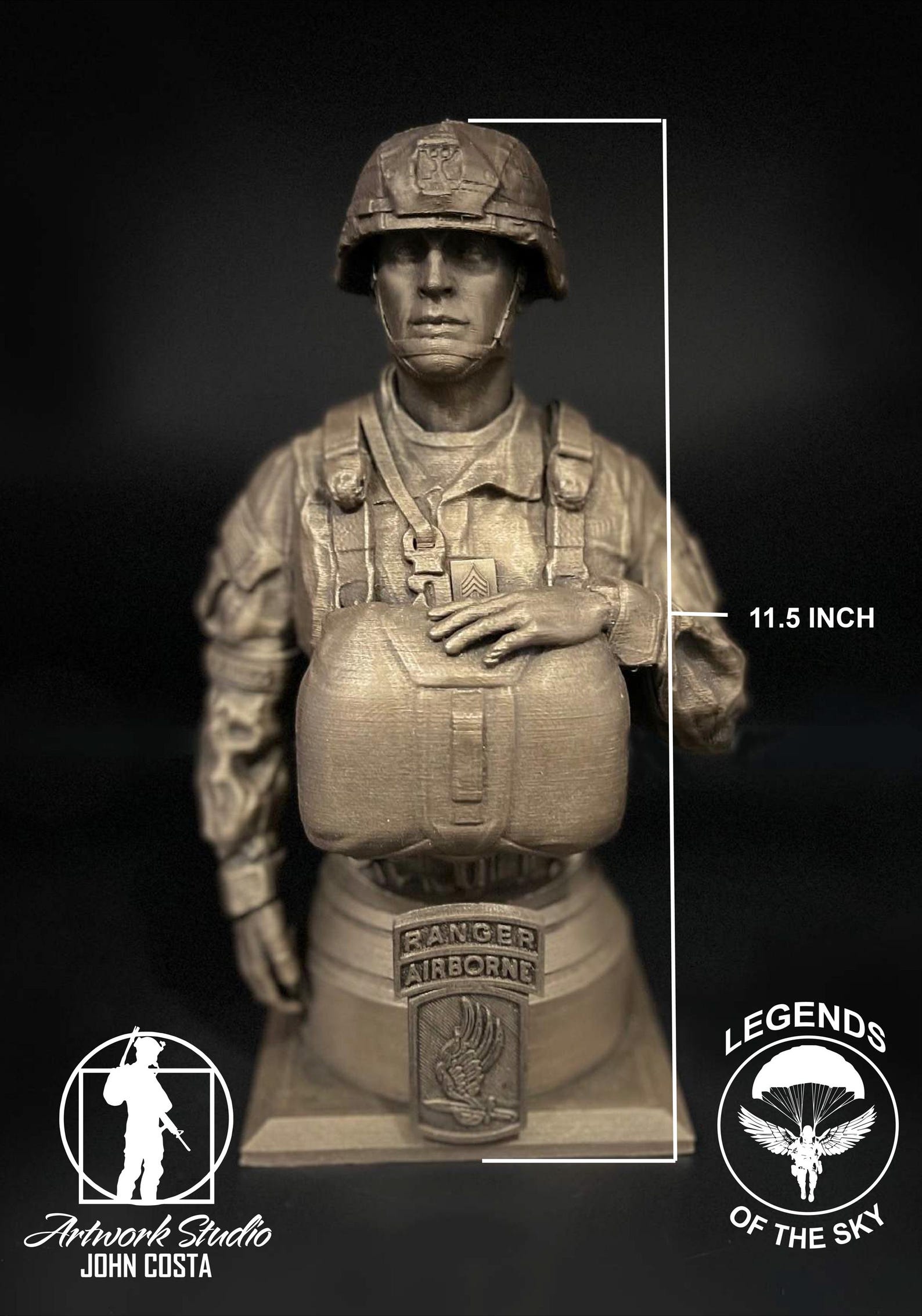 Custom US Army Jumpmaster Bust: Military Art, Airborne Gift - Etsy