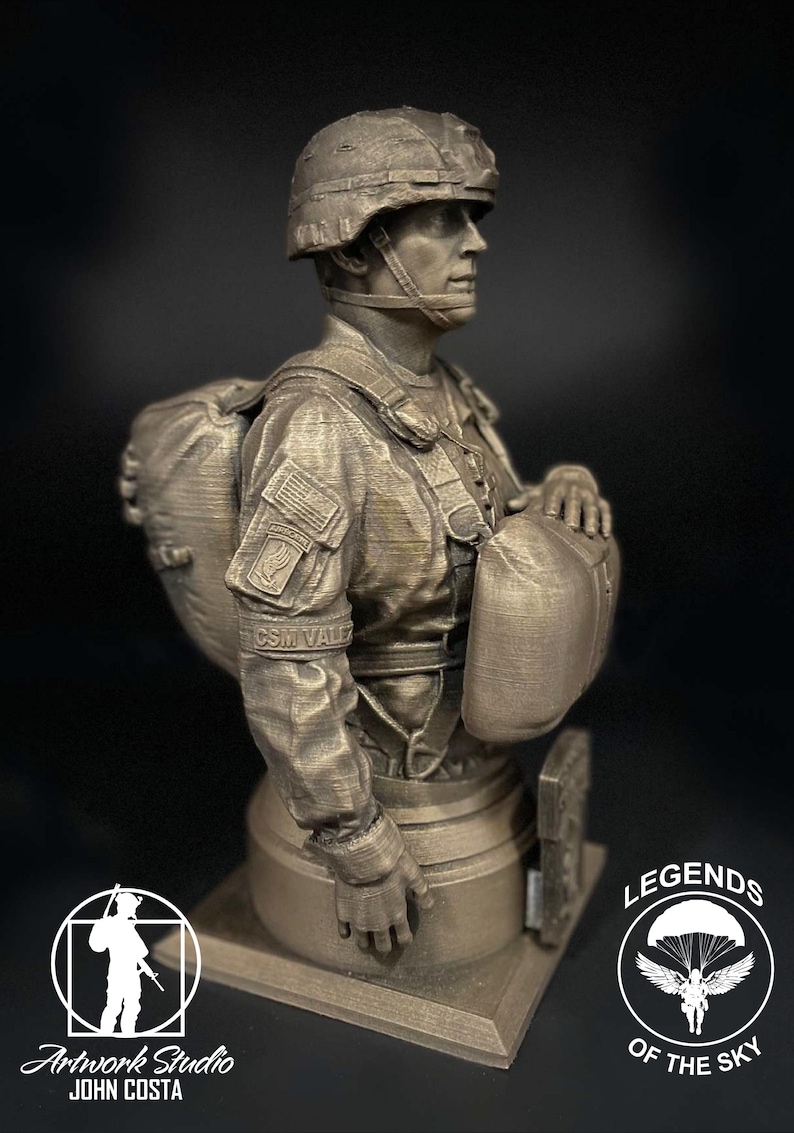 Custom US Army Jumpmaster Bust: Military Art, Airborne Gift - Etsy