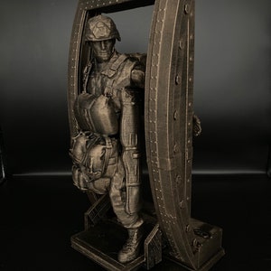 3D Printed Jumpmaster Statue: Military Gift, Airborne Art - Etsy