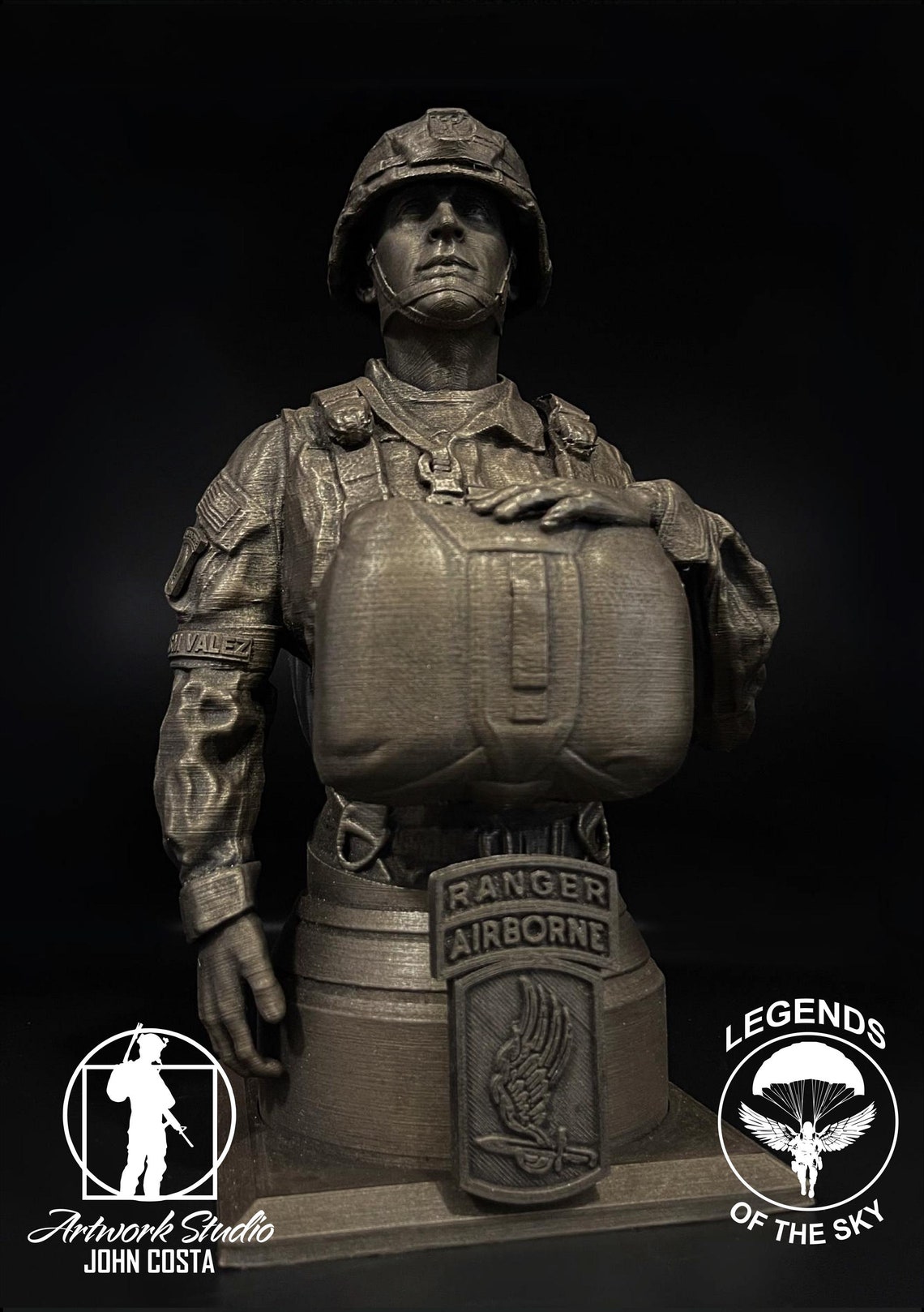 Custom US Army Jumpmaster Bust: Military Art, Airborne Gift - Etsy
