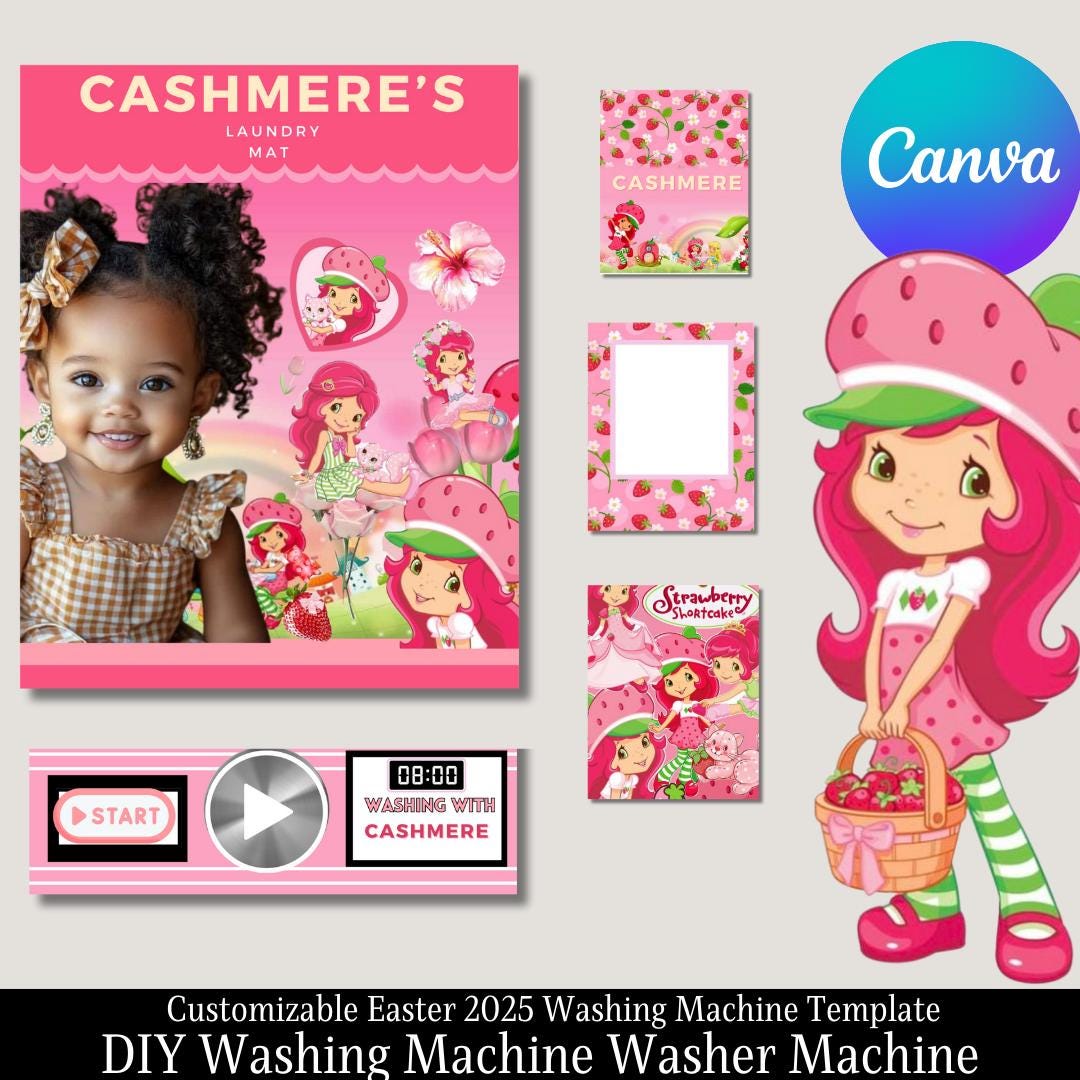 Editable Easter 2025 Basket Machine Template 16x20 | DIY Washing ...