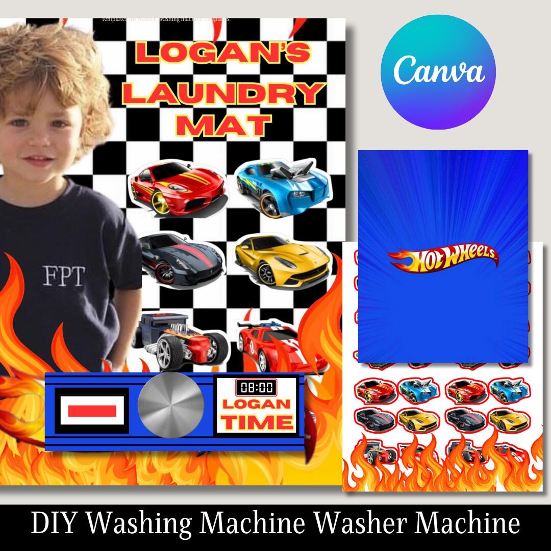 Editable Easter Vending Machine Template 16x20 DIY Washing Machine ...