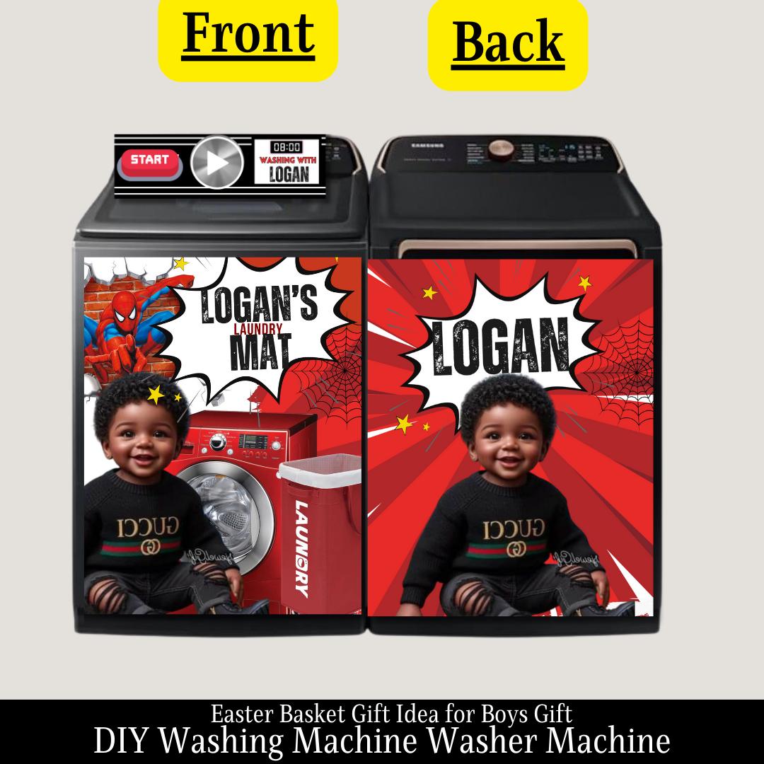 Editable Easter Laundry Machine Template| DIY Washing Machine Washer ...