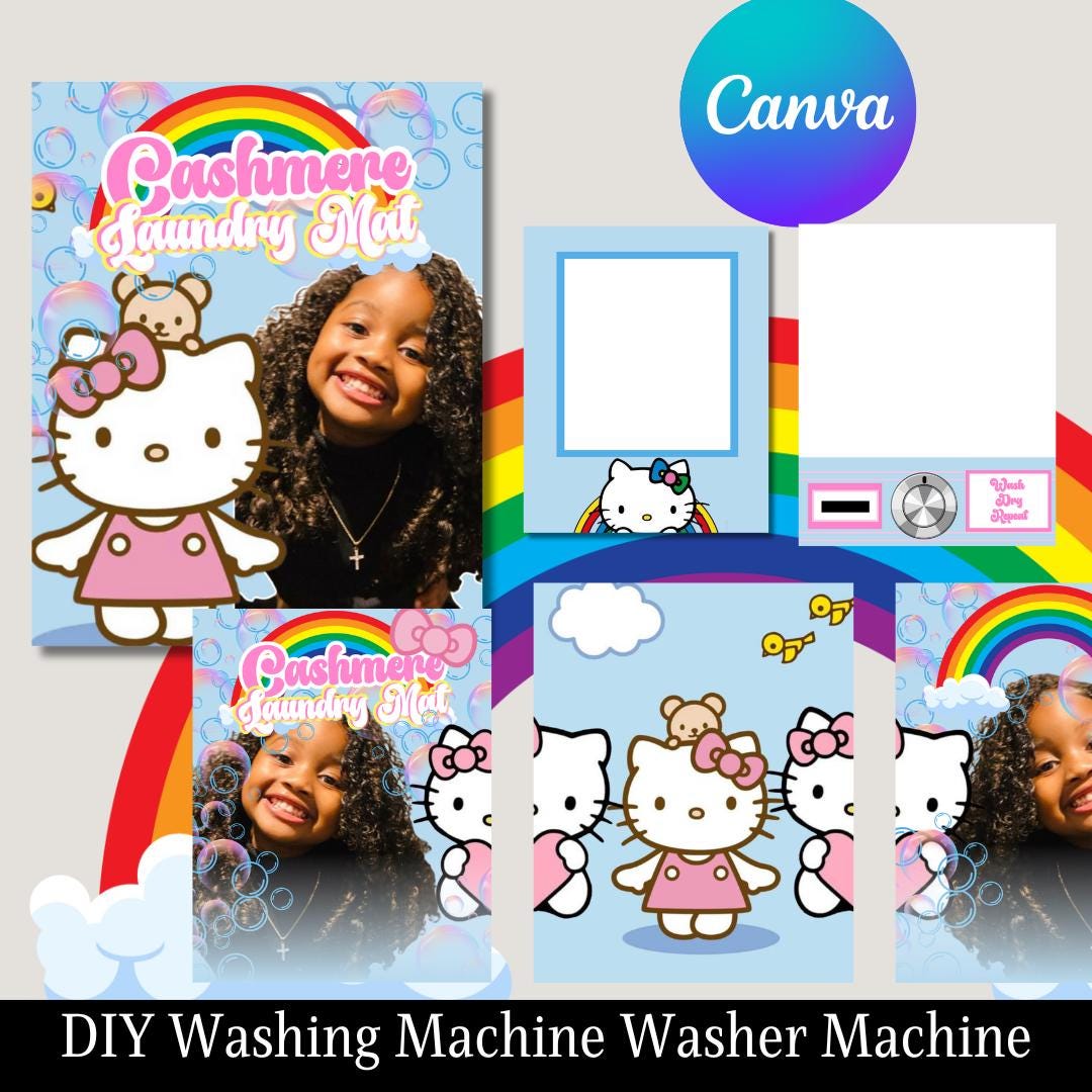 Editable Easter Vending Machine Template 16x20 DIY Washing Machine ...