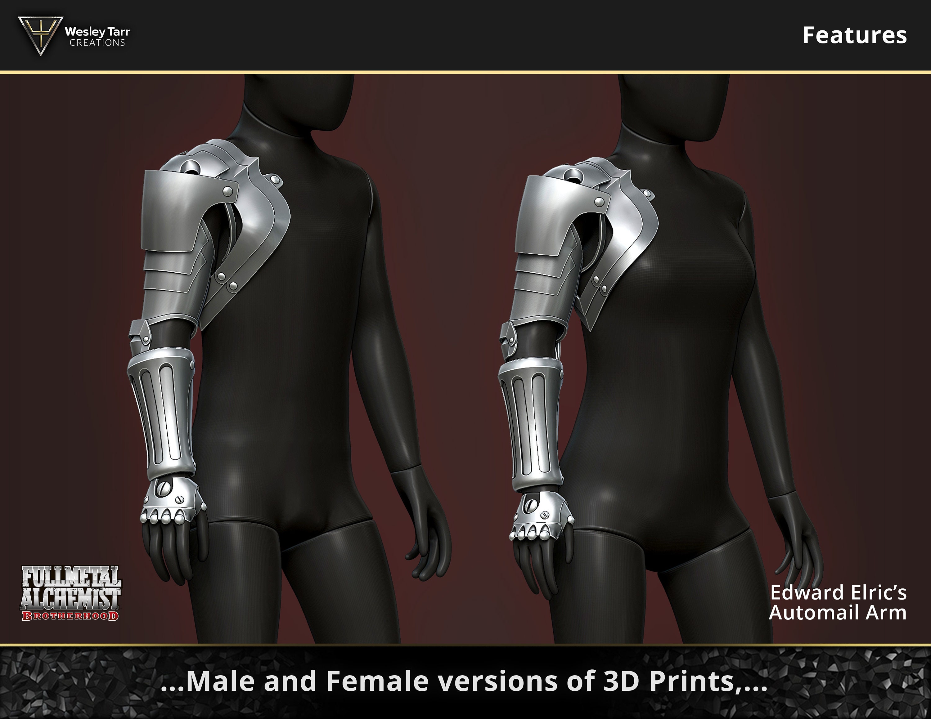 Edward Elric Automail Arm 3d Print Files - Etsy