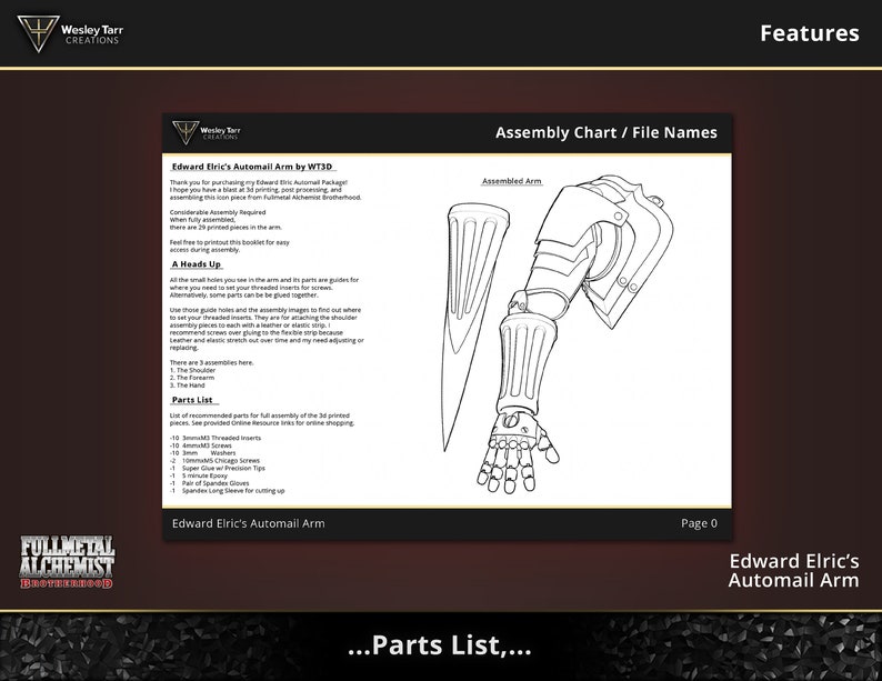 Edward Elric Automail Arm 3d Print Files - Etsy