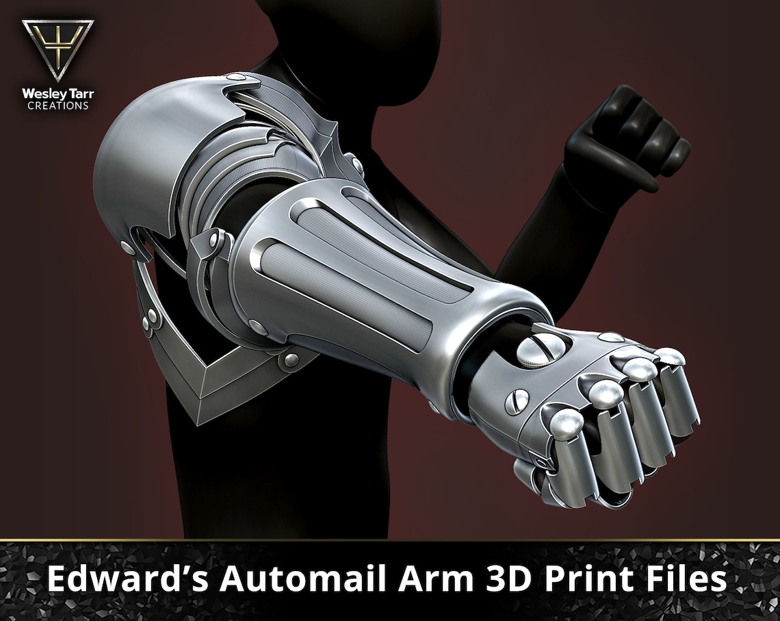 Edward Elric Automail Arm 3d Print Files - Etsy