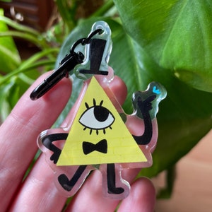 Bill Cipher Gravity Falls | Fanart | Acrylic Keychain - Etsy