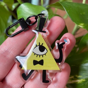 Bill Cipher Gravity Falls | Fanart | Acrylic Keychain - Etsy