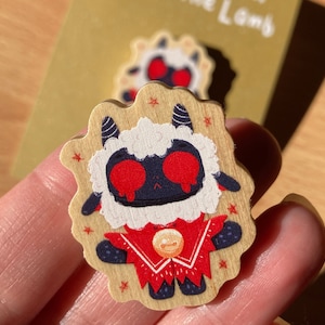 Pin Cult of the Lamb Red Eyes | Original Gift Videogame Inspired Fanart ...